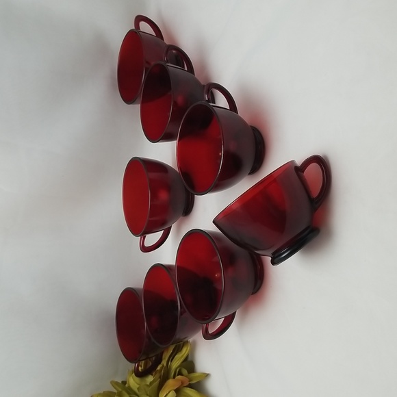 Anchor Hocking | Dining | Anchor Hocking Royal Ruby Punch Cups | Poshmark